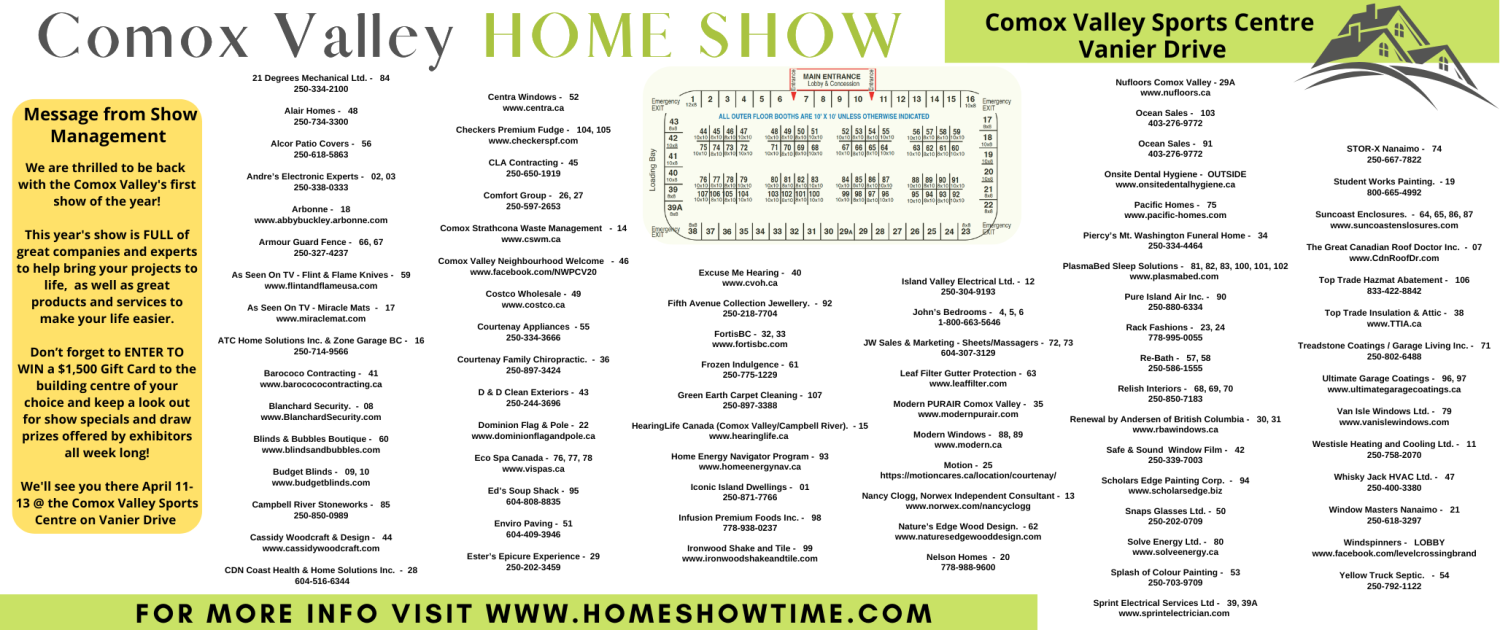 Comox Valley Spring Home Show - Home Show Time